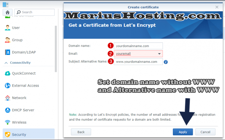 Host From Home Wordpressdomain Name With Ssl On Synology Nas Marius Hosting