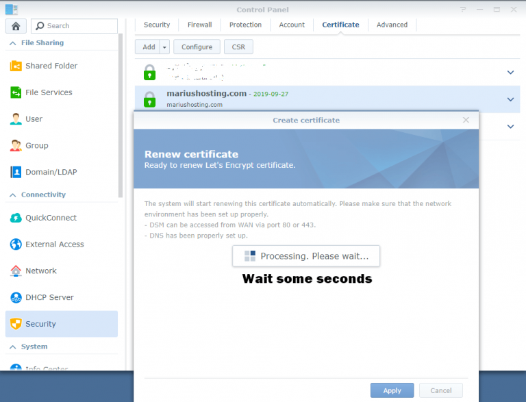How to Renew/Update SSL Certificate on Synology NAS – Marius Hosting