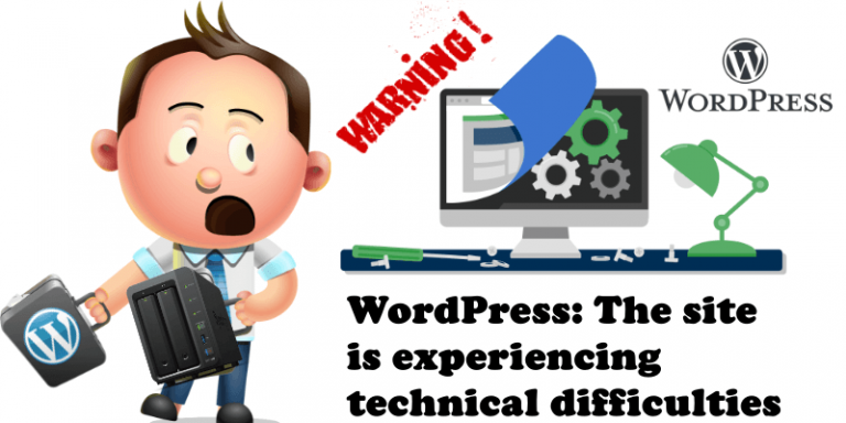 WordPress: The site is experiencing technical difficulties – Marius Hosting