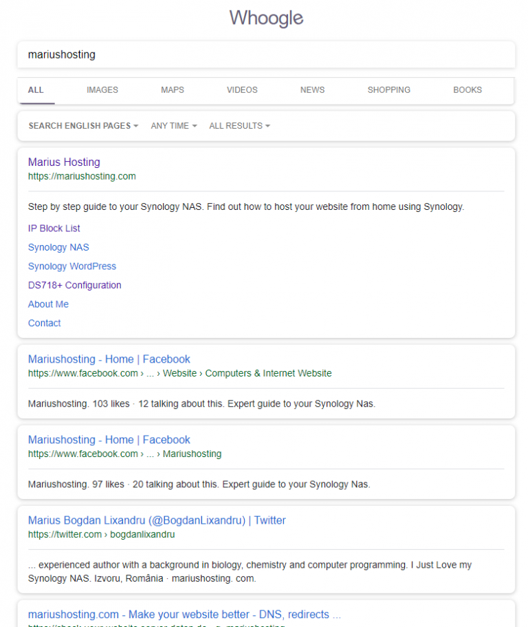 How to Install Whoogle on Your Synology NAS – Marius Hosting