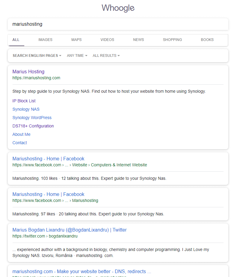 How to Install Whoogle on Your Synology NAS – Marius Hosting