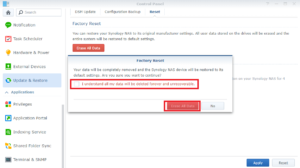 Synology: How to Permanently Delete All Data on Disks – Marius Hosting