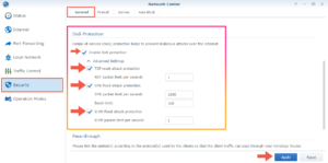Synology: How to Enable DoS Protection on Your Router – Marius Hosting