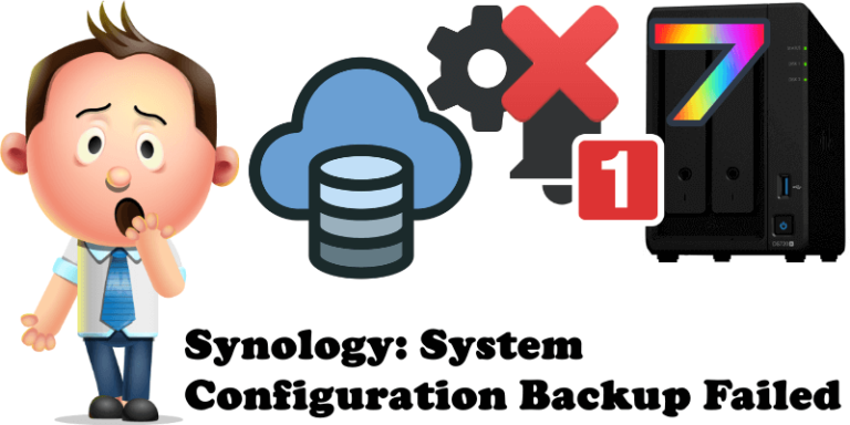 Synology: System Configuration Backup Failed – Marius Hosting