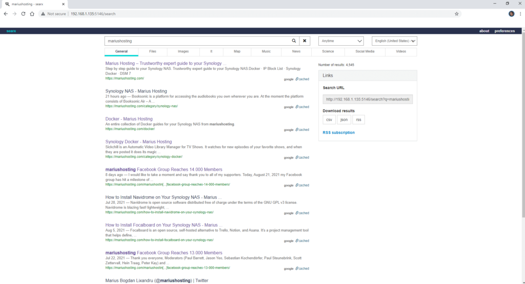 How to Install SearX on Your Synology NAS – Marius Hosting