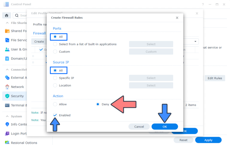 Synology: How to Correctly Set Up Firewall on DSM 7 – Marius Hosting