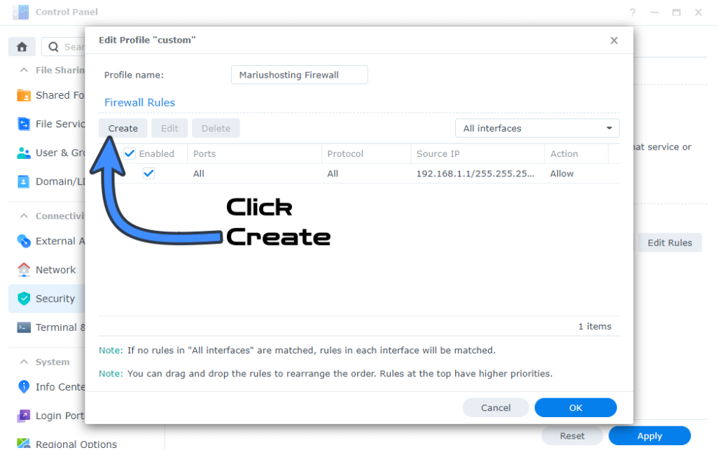 Synology: How to Correctly Set Up Firewall on DSM 7 – Marius Hosting