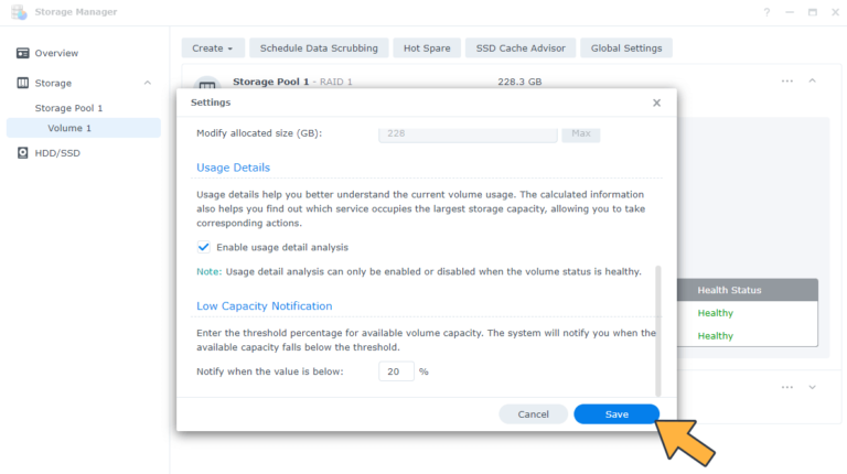 Synology: How to See Full Volume Usage Details – Marius Hosting