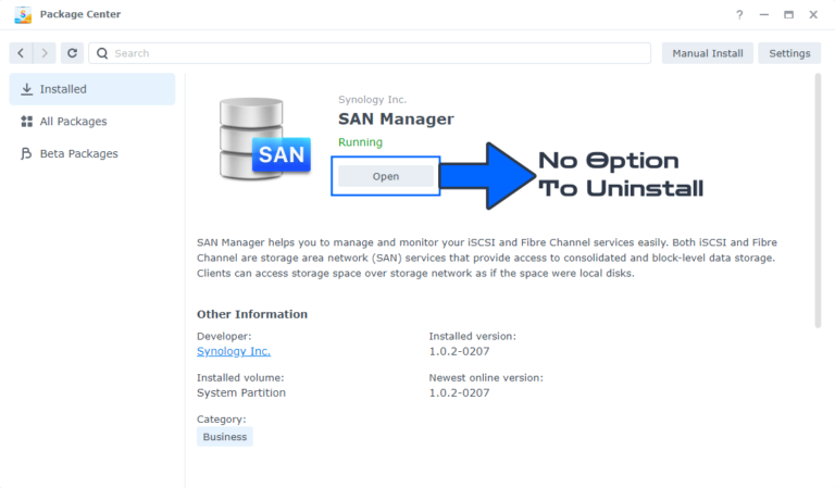 Synology: How to Delete SAN Manager – Marius Hosting