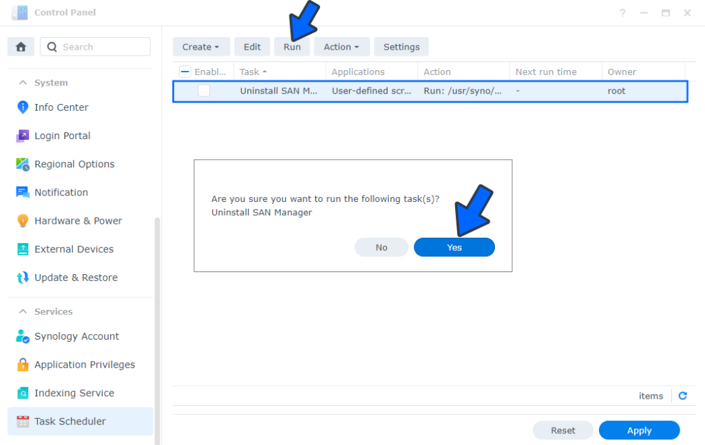 Synology: How to Delete SAN Manager – Marius Hosting