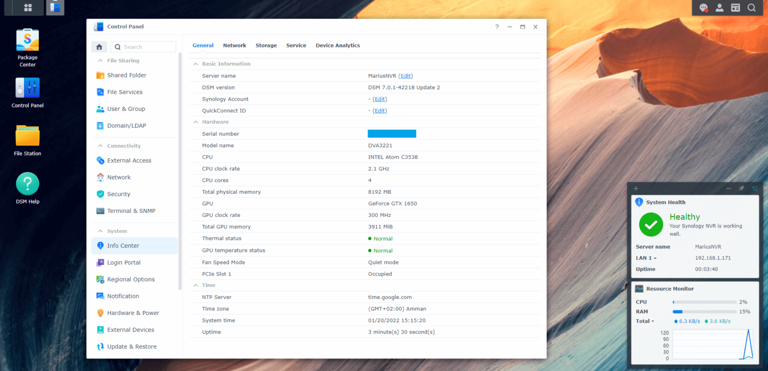 Synology Deep Learning NVR DVA3221 Review – Marius Hosting