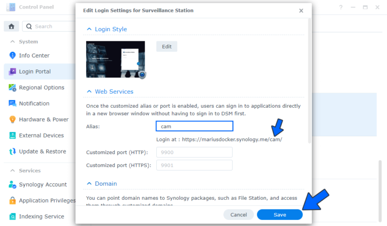 Synology: How to Use Login Portal – Marius Hosting