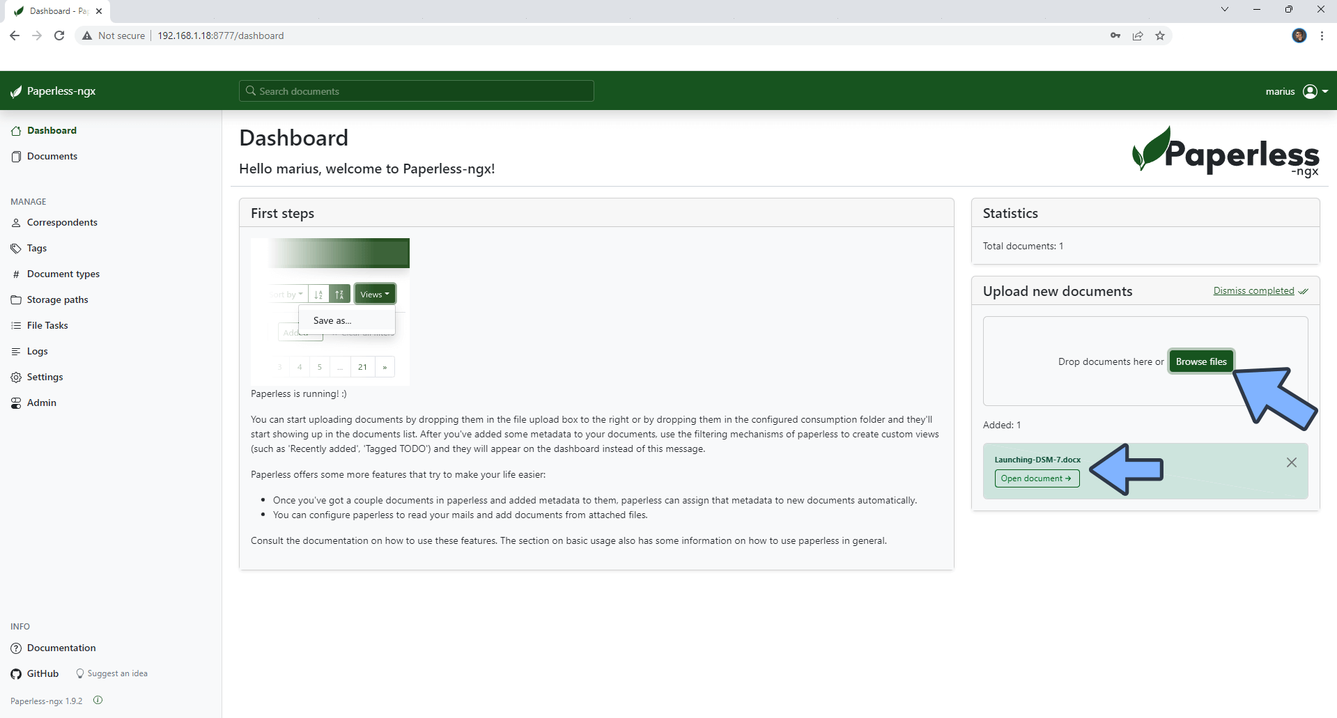 Synology: Install Paperless NGX With Office Files Support – Marius Hosting