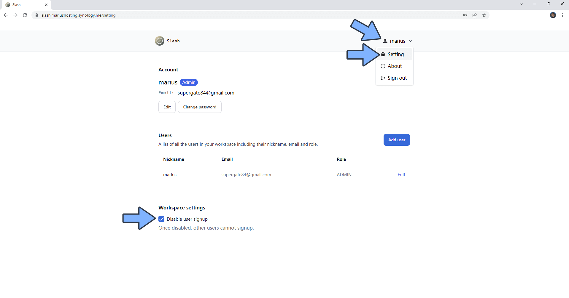 How to Install Slash on Your Synology NAS – Marius Hosting