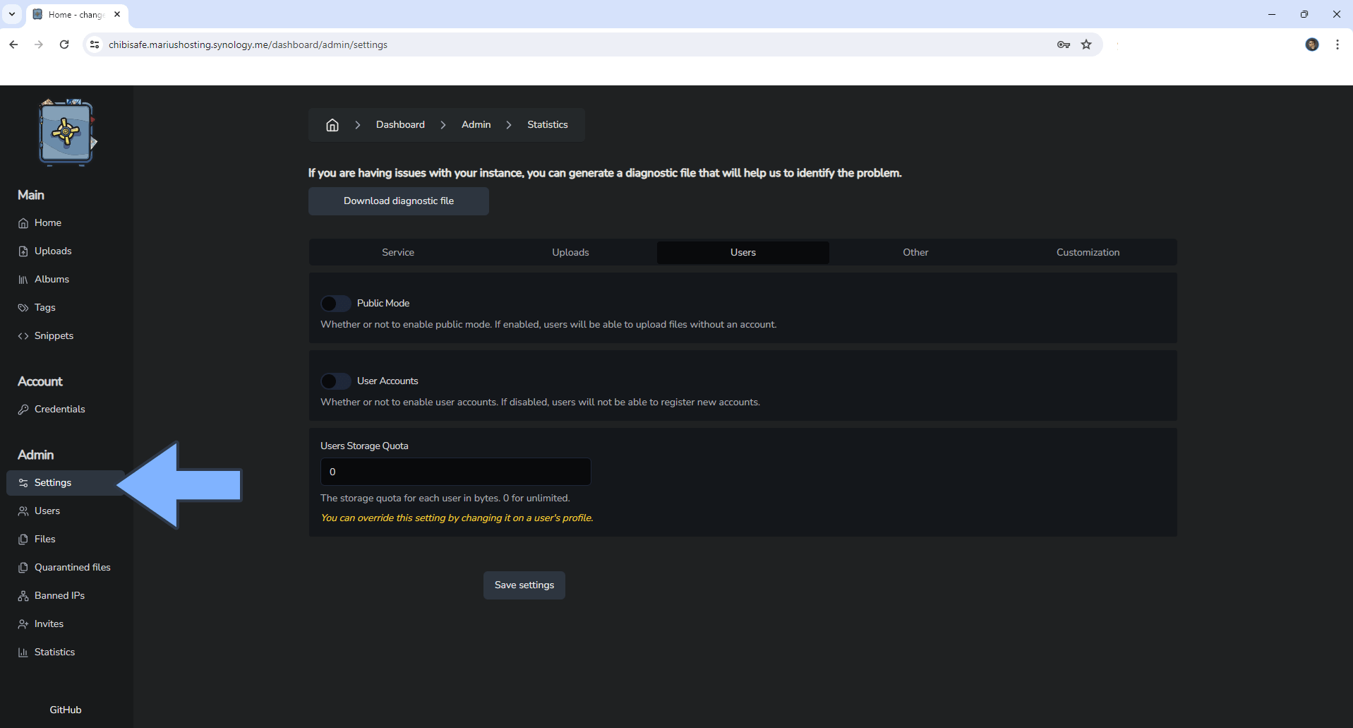 How to Install Chibisafe on your Synology NAS – Marius Hosting