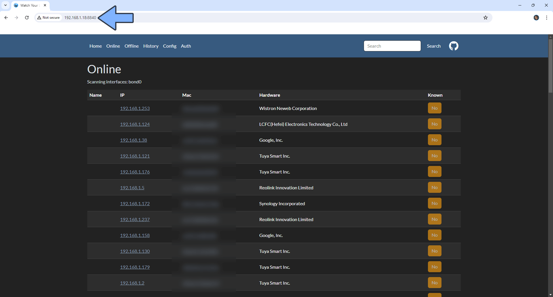 Synology Install WatchYourLAN with Portainer – Marius Hosting