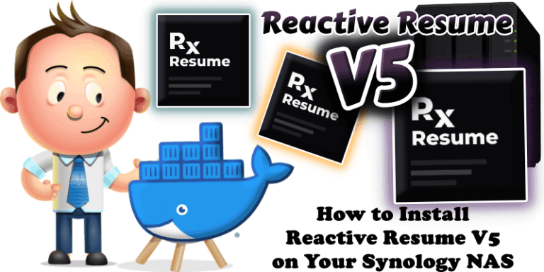 How to Install Reactive Resume V5 on Your Synology NAS – Marius Hosting